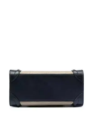 Celine 2017 Nano Tricolor Leather Luggage Tote - Brown