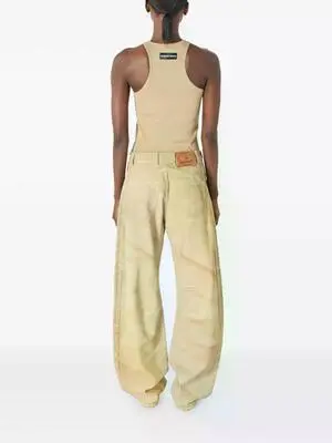 MARINE SERRE Moon Logo Ribbed Tank Top