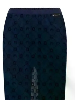 MARINE SERRE Monogram Mesh Trousers And Skirt Combination
