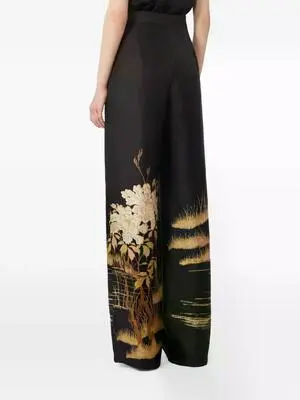Max Mara Floral-print Palazzo Pants