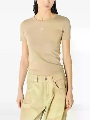 MARINE SERRE Logo T-shirt - Neutrals