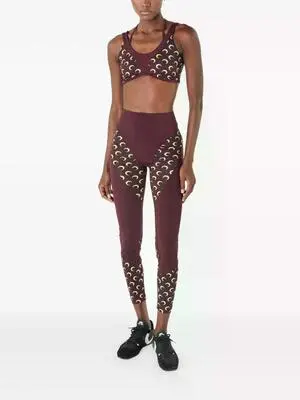 MARINE SERRE Athleisure Moon-printed Bra Top