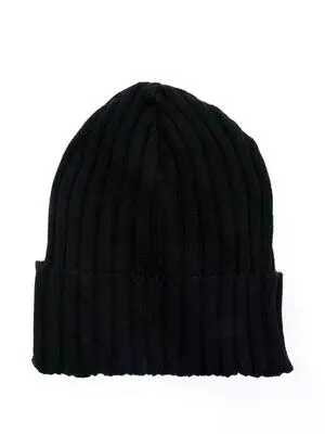 Dolce & Gabbana Ribbed Beanie Hat - Black