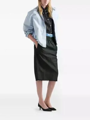 Prada Short-sleeved Chambray Shirt - Blue