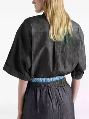 Prada Short-sleeved Chambray Shirt - Blue