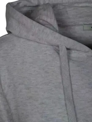 ENTIRE STUDIOS Zip-up Cropped Cotton Hoodie - Grey