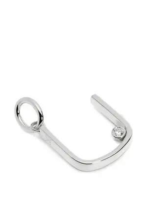 Monica Vinader Solitaire Diamond Initial Pendant - Silver