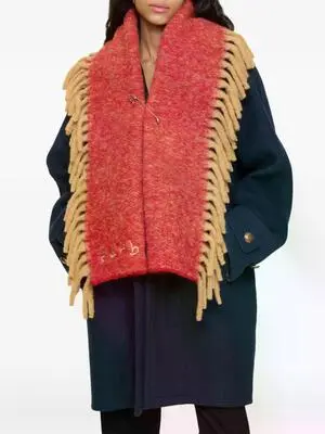 Burberry Alpaca Wool Blend Happy Scarf - Red