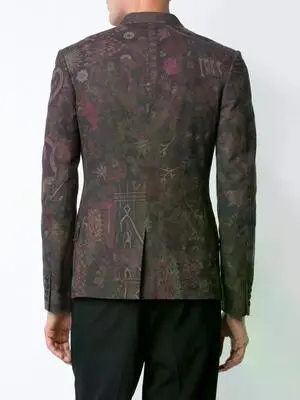 Yohji Yamamoto Floral Print Blazer