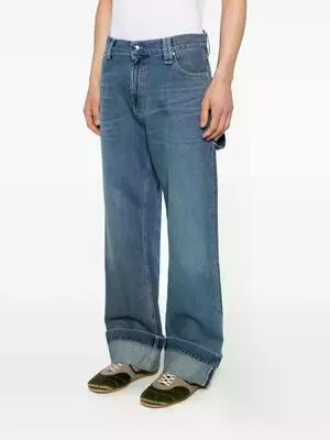 Simone Rocha Cuffed Hem Jeans - Blue