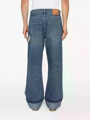 Simone Rocha Cuffed Hem Jeans - Blue