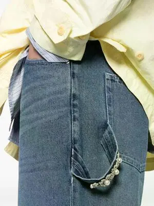 Simone Rocha Cuffed Hem Jeans - Blue
