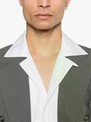 LARDINI Paul Striped-pattern Chest-pocket Shirt