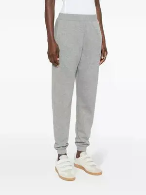 Max Mara Logo-embroidered Mélange Track Pants - Grey