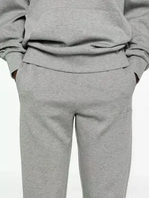 Max Mara Logo-embroidered Mélange Track Pants - Grey