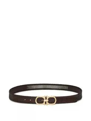 FERRAGAMO Adjustable Gancini Belt - Brown