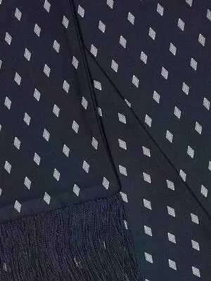 FERRAGAMO Micro Gancini Print Silk Scarf