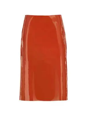 FERRAGAMO Patent Leather Pencil Skirt