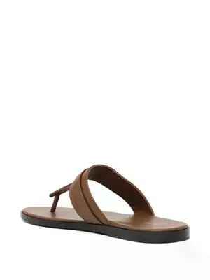 TOM FORD Logo Leather Flip-flops