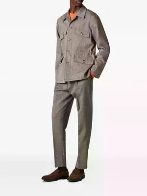 Paul Smith Tapered Trousers With Pleated Pocket