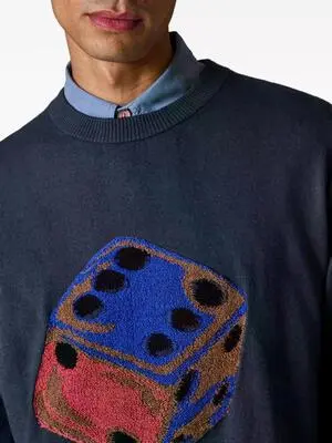 Paul Smith Dice Graphic Crew-neck Sweater - Blue