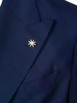 MANUEL RITZ Double-breasted Wool Suit - Blue