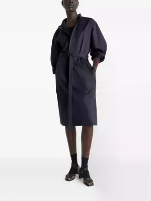 LEMAIRE Belted Mini Shirt Dress In Cotton Satin
