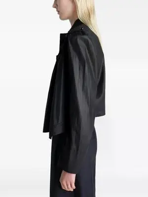 LEMAIRE Pleated Blouse With Stand Collar And Decorative Rivets