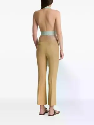 Alberta Ferretti Belted Halterneck Top - Green