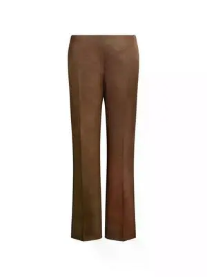 Alberta Ferretti Pressed-crease Trousers - Brown