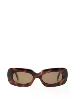 Versace 1990s Rectangular-frame Sunglasses - Brown