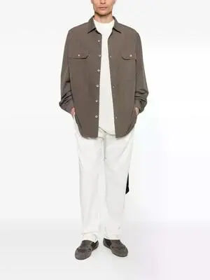 Rick Owens Flap-pocket Shirt With Ribbon Detail