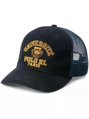 Polo Ralph Lauren Graphic-print Mesh-panelled Cap - Blue