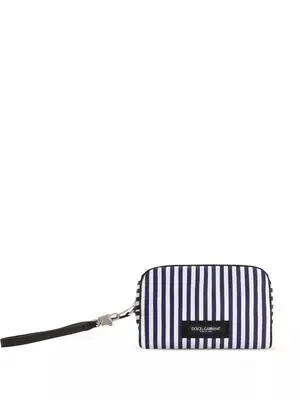 Dolce & Gabbana Striped Poplin Tote - Blue
