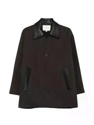 Studio Nicholson Coat With Leather Collar