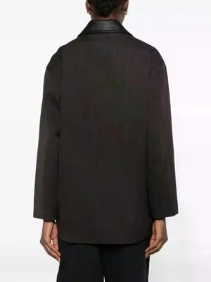 Studio Nicholson Coat With Leather Collar