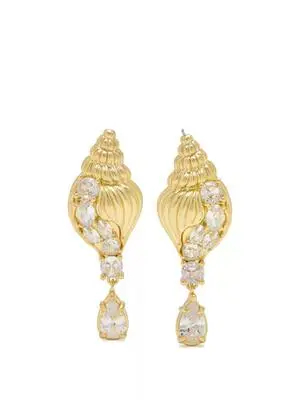OCEANUS Shell-embellished Earrings - Gold