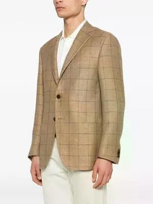 Corneliani Checked Button Jacket - Neutrals