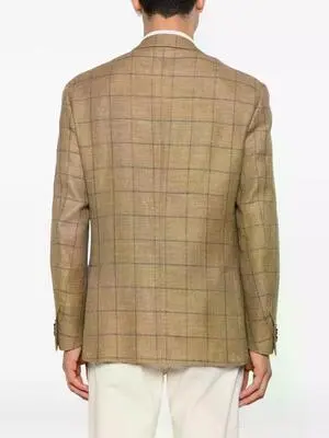 Corneliani Checked Button Jacket - Neutrals