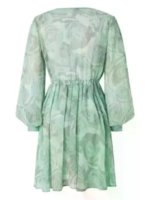 Pinko Mini Tie-front Floral-print Dress