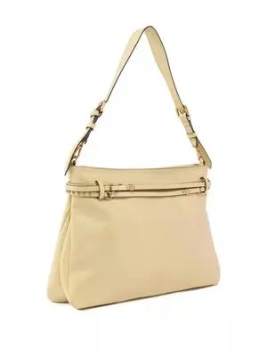Pinko Studded Leather Shoulder Bag - Neutrals