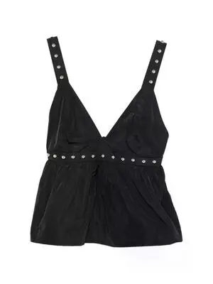 Liu Jo Stud-embellished V-neck Top