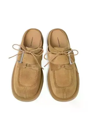 Camper Buckle Suede Mules