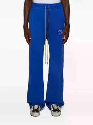 Rhude Fleece Drawstring Track Pants - Blue