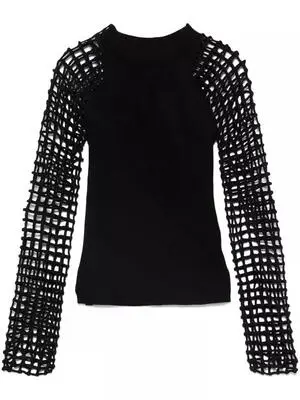 ISA BOULDER Spider-net Long-sleeve Sweater