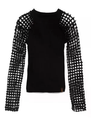 ISA BOULDER Spider-net Long-sleeve Sweater