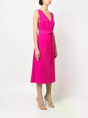 P.a.r.o.s.h Sleeveless V-neck Dress With Tie Waist