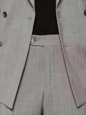 MANUEL RITZ Double-breasted Pinstriped Suit - Grey