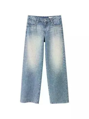 Ag Adria Embellished Wide-leg Jeans