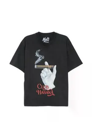MELT Cigar-print T-shirt - Black